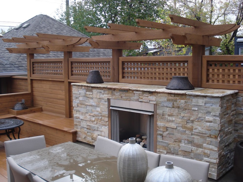 Wooden Fences & Privacy Walls - Contemporary - Patio - Calgary - by ...