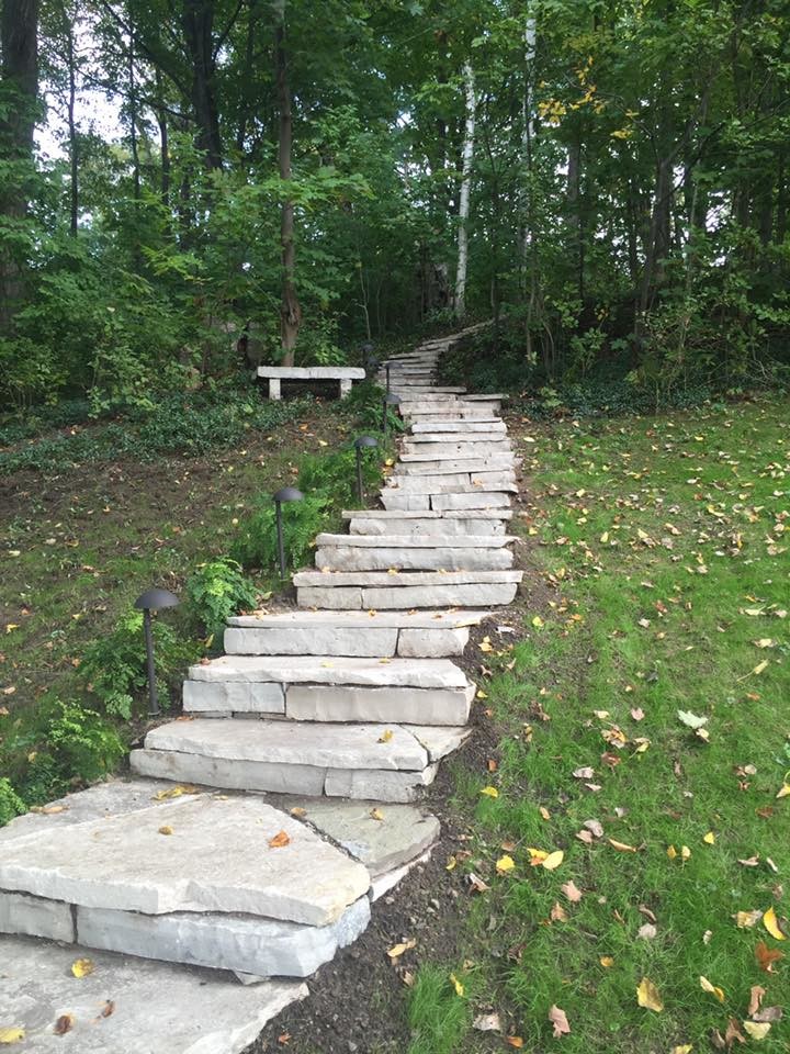 Woodland Steps overlooking Little Traverse Bay, MI - Traditional ...