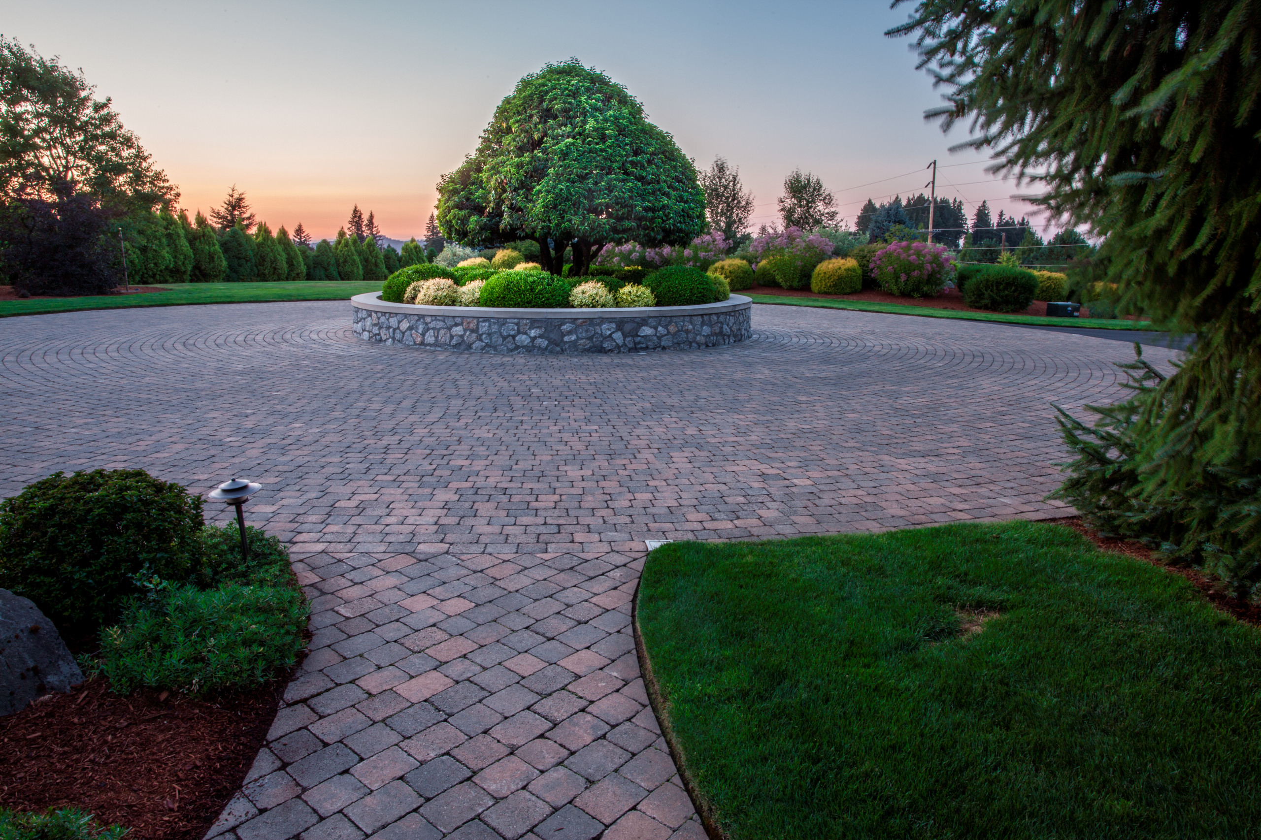 Rustic Wrap Around Driveway Italian Villa Homes | Las Vegas, NV