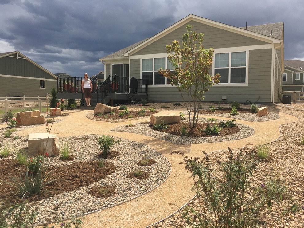 Xeriscape and Prairiescape Design for Small Backyard - Transitional ...