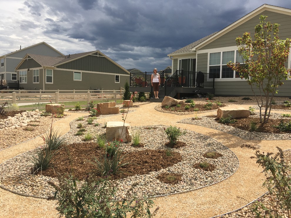 Xeriscape and Prairiescape Design for Small Backyard - Transitional ...