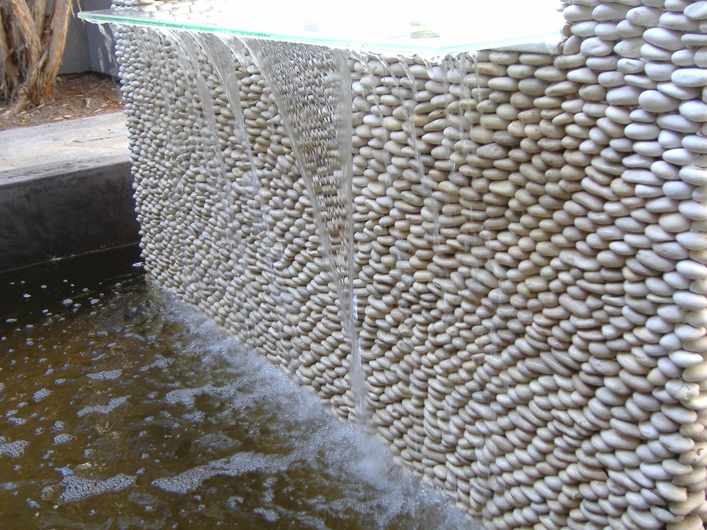 Zen Paradise Standing Pebble Tile Installations - Contemporary ...