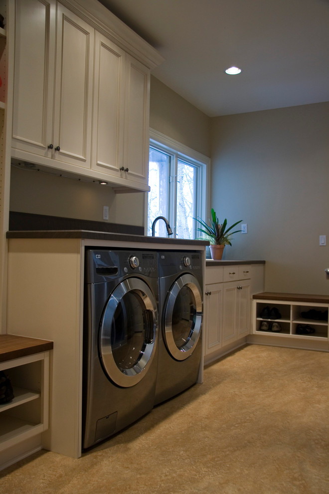 Adding class to a 90's house - Traditional - Laundry Room - Other - by ...