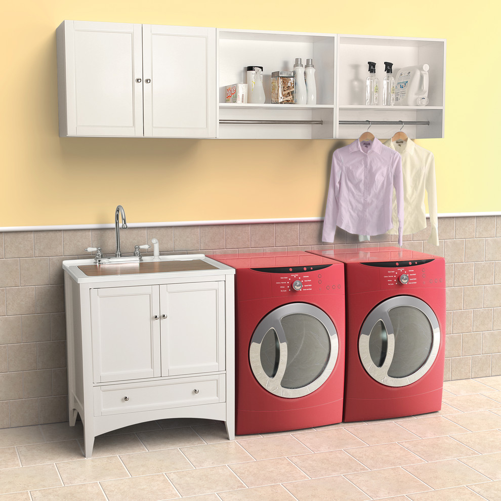 Berkshire White Laundry Vanity by Foremost - Contemporary - Laundry ...