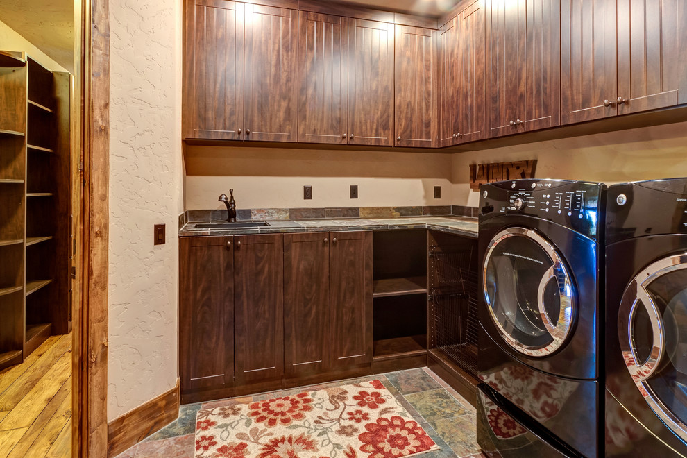 Breckenridge Discovery Hilltop Custom Home - Rustic - Laundry Room ...