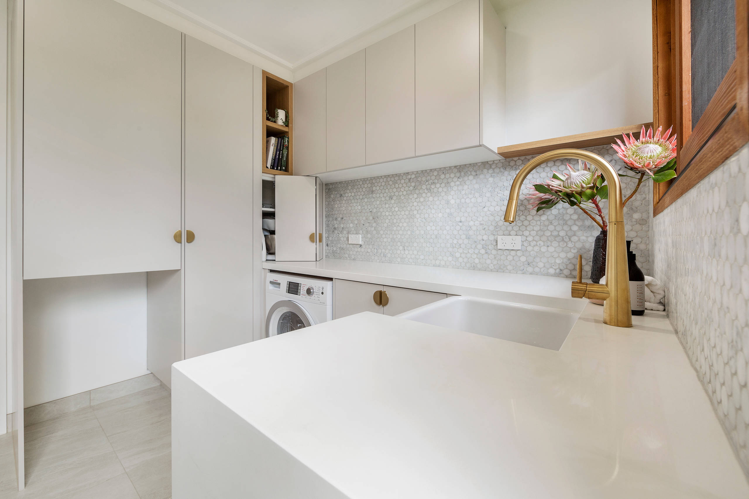 Before & After: A Laundry Transformed... With Extras Squeezed In | Houzz NZ