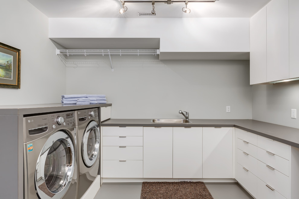Calgary Inner-City Bungalow for Empty Nesters - Modern - Laundry Room ...