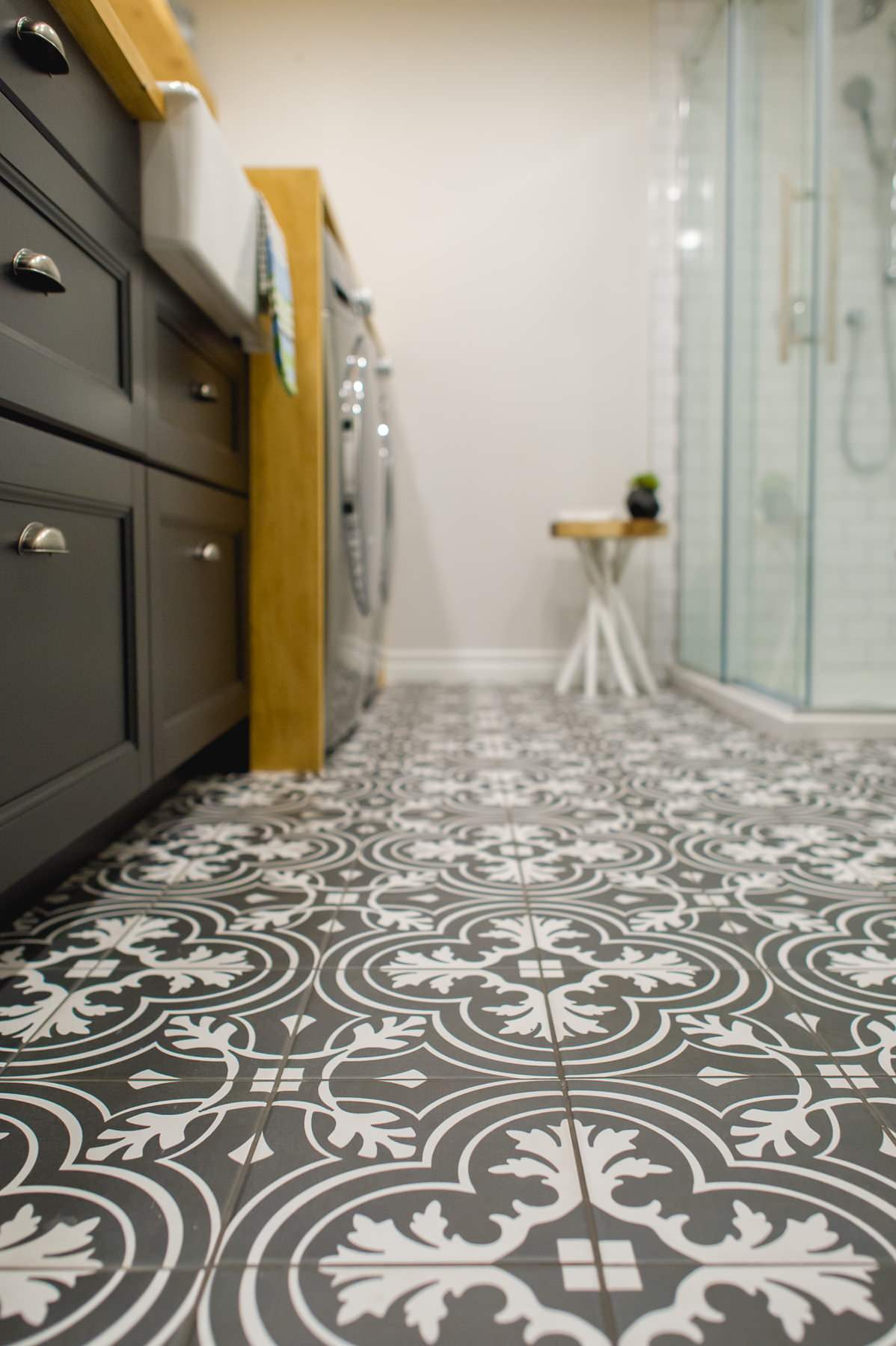 A Bathroom and Laundry Room in 85 Square Feet