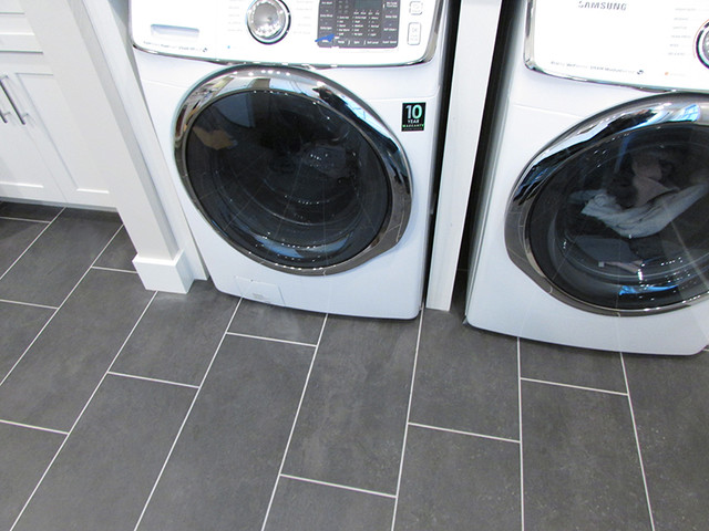 Gray Laundry Room Floor Tile - Laundry Room - Other - by Exact Tile ...