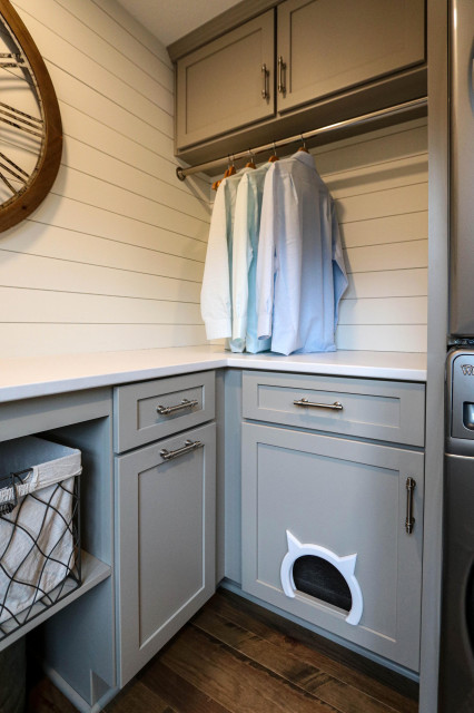 Gray Laundry Room Box Laundry Drying Racks Drawer Box