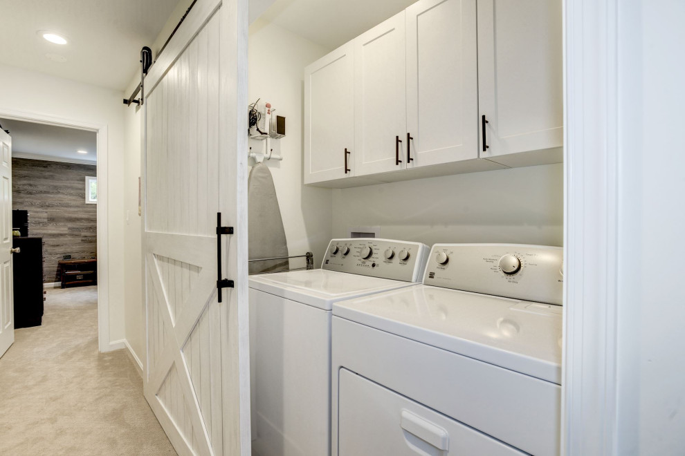 Laundry Area with Sliding Barn Doors - Traditional - Utility Room - DC ...