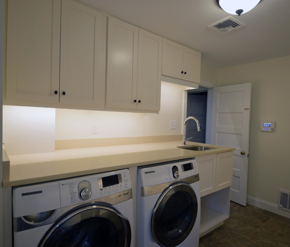 Laundry/Office on the Main Line - Transitional - Laundry Room ...