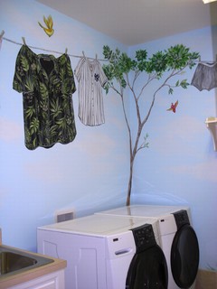 Laundry Room Mural - Traditional - Laundry Room - Raleigh - by ...