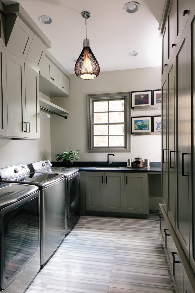 Laundry Room Remodeled In To A Family Hub - Modern - Laundry Room ...