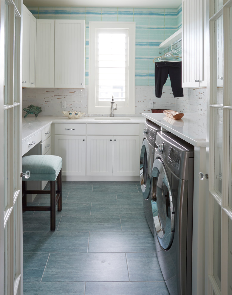 Salt Water Vibes - Beach Style - Laundry Room - Jacksonville - by ...