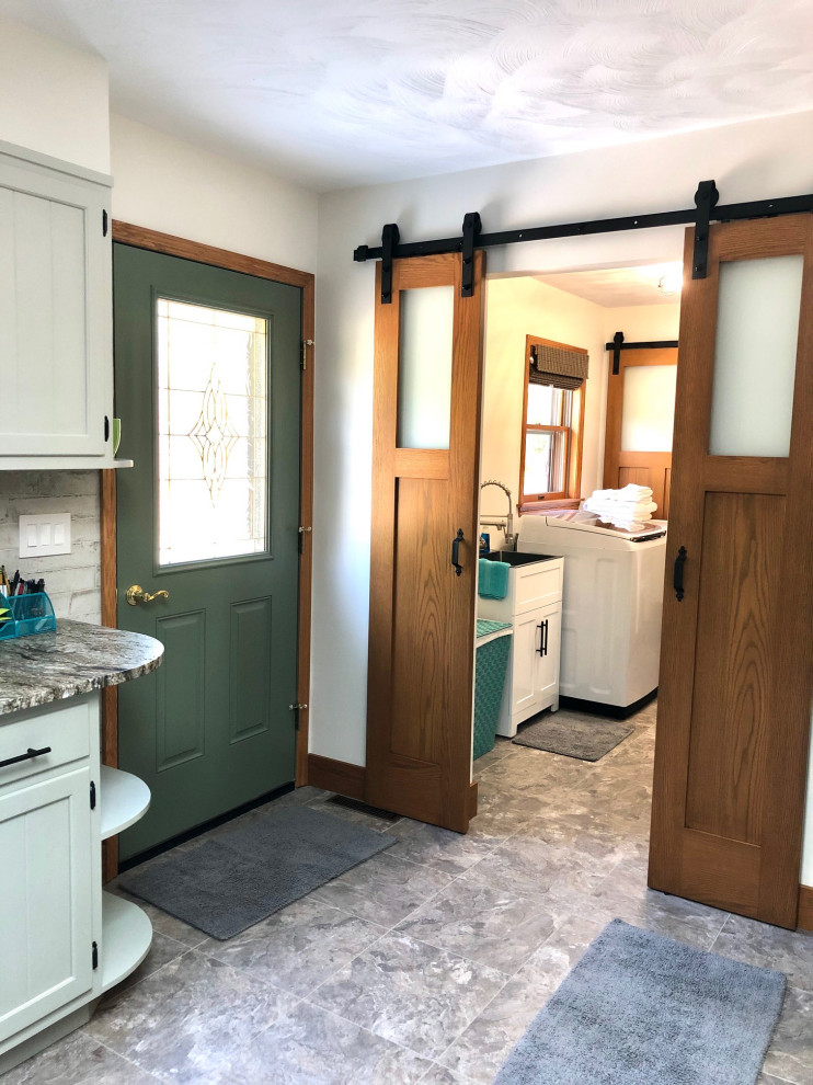 Modern farmhouse home renovation - Farmhouse - Laundry Room - Other ...