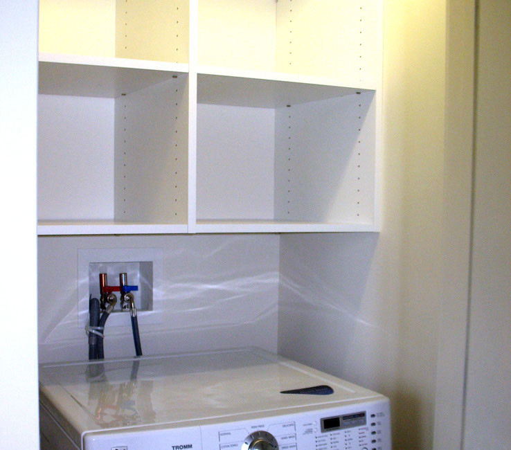 Storage unit above washer and dryer - Contemporary - Laundry Room ...