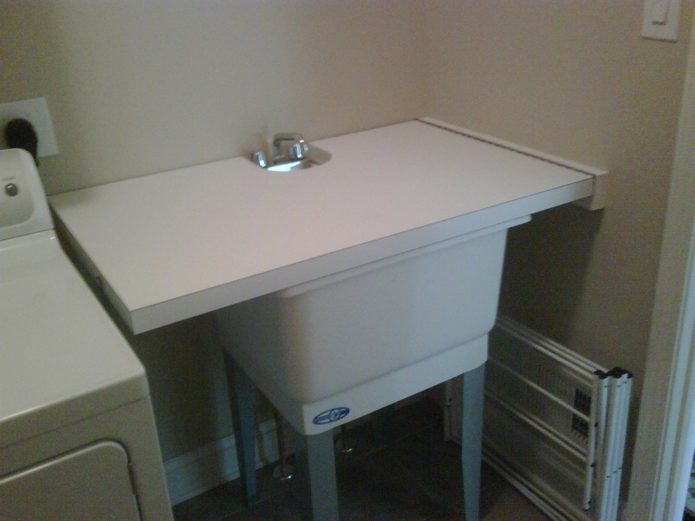 Turn Utility Sink Into Folding Surface/Countertop - Traditional ...