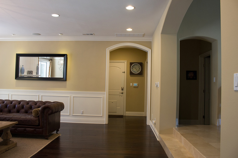 17' HIGH CEILING CONVERTED TO 9' CEILING - Traditional - Living Room ...