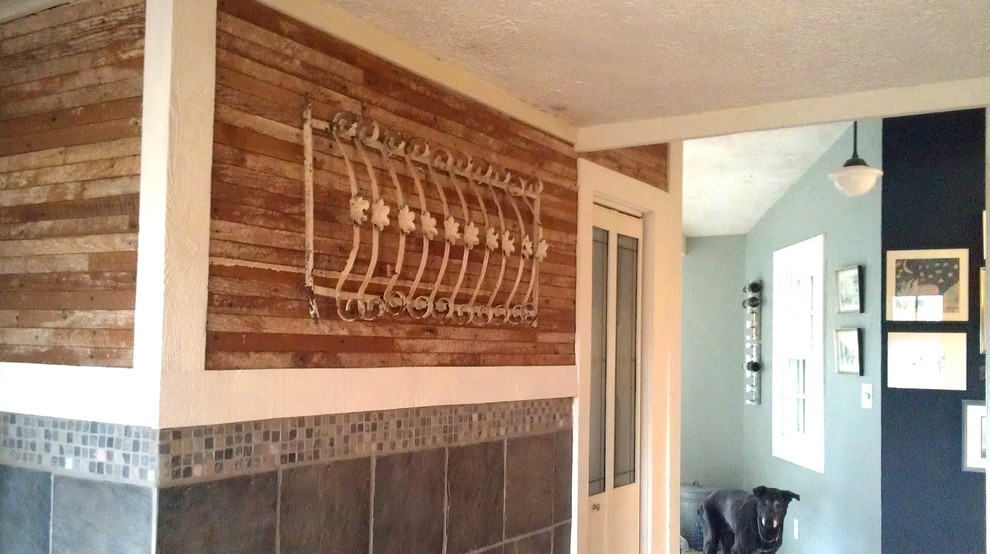 1970's paneling makeover - Eclectic - Living Room - San Diego | Houzz