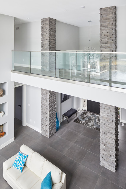2-Floor Loft Great Room & Foyer - Modern - Living Room - Toronto - by ...