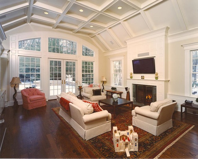 3,000 sf addition, family room, Darien, CT - Traditional - Living Room ...