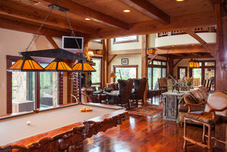 3 Story Full Timber Frame - Traditional - Living Room - Austin - by ...