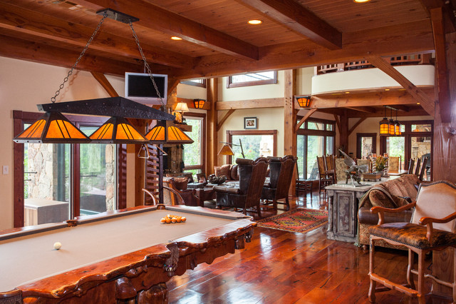 3 Story Full Timber Frame - Traditional - Living Room - Austin - by ...