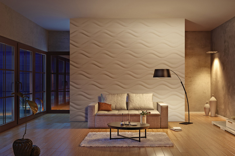 3D Decorative wall panel - model 17 - Hourglass - Living Room - Miami ...