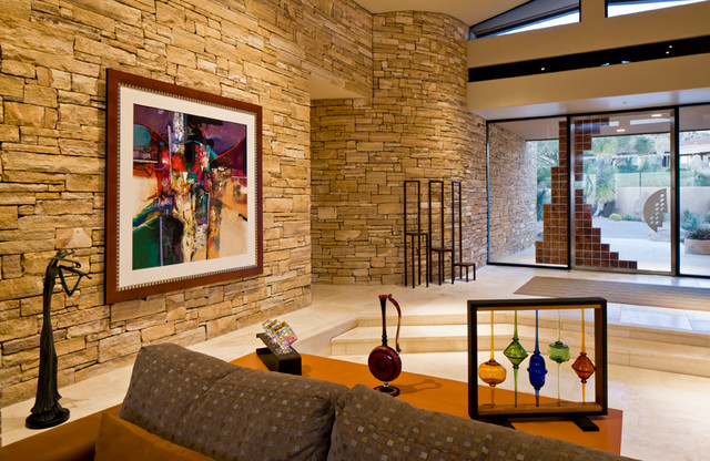 A Custom Home in Desert Mountain 2 - Modern - Living Room - Phoenix ...