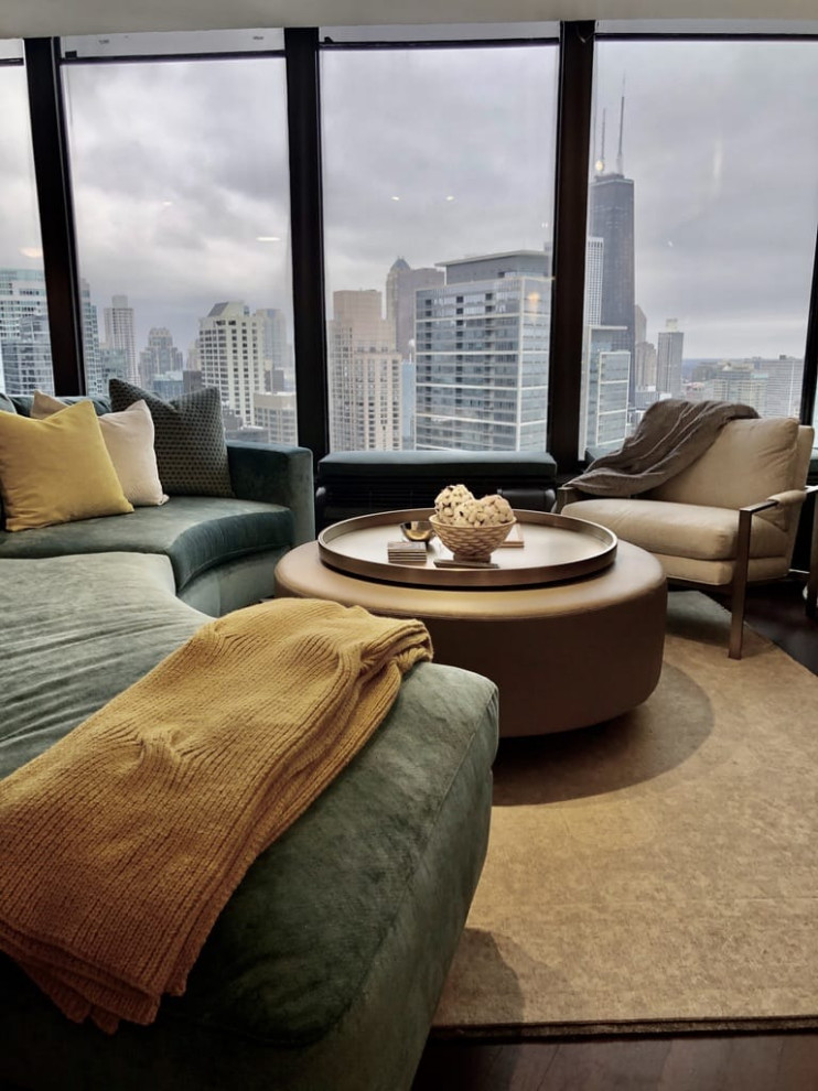 A Design to Compete with the Chicago Skyline - Contemporary - Living ...