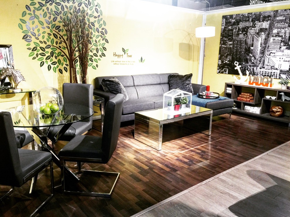 A Light Industrial-Look Grey Monotone Home Design - Industrial - Living ...