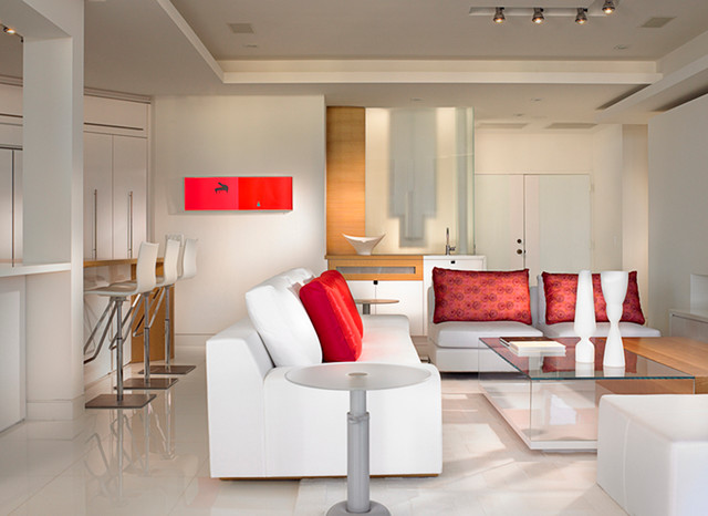 A Thoroughly Modern Boca Raton Residence - Modern - Living Room - Miami ...