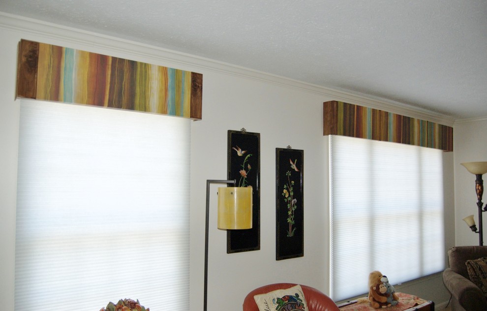 a unique idea- window valances made with art - Contemporary - Living ...