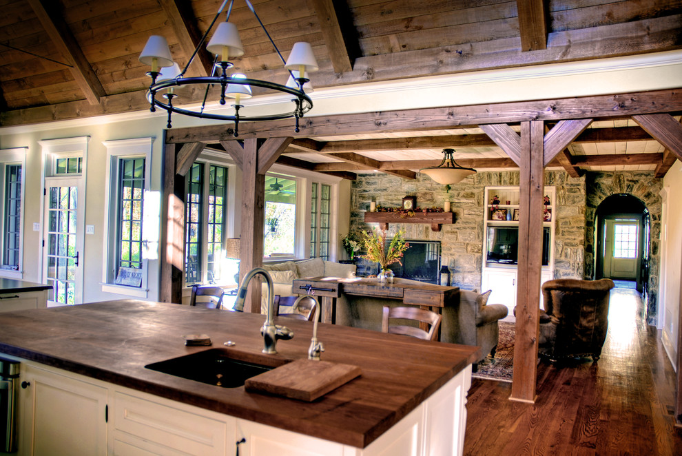 Abbey Road, Foley Beam Architecture - Traditional - Living Room ...