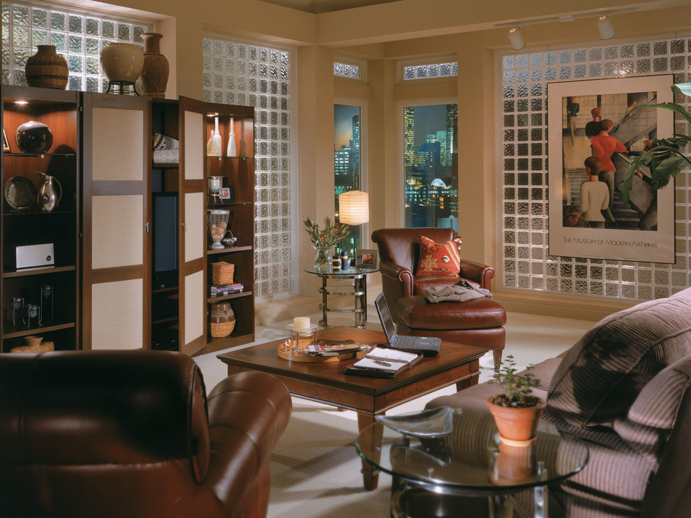 Acrylic Block Windows - Traditional - Living Room - Miami - by Hy-Lite ...