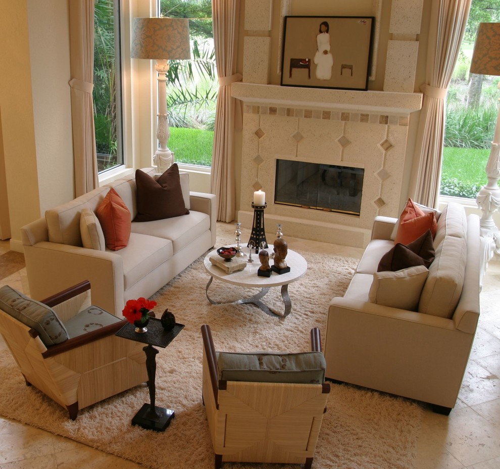 Addison Reserve Residence - Traditional - Living Room - Miami - by ...