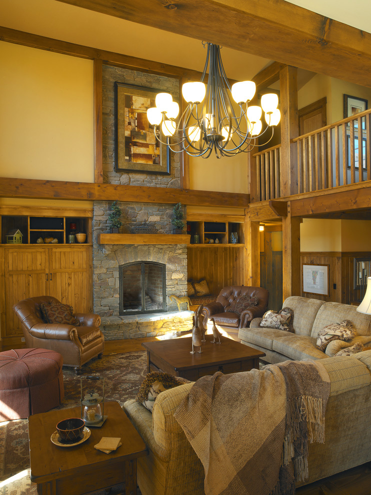 Adirondack Revival - Traditional - Living Room - Burlington - by ...