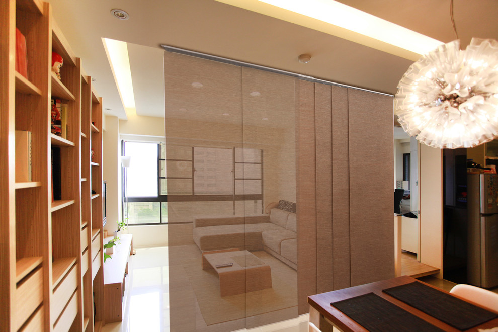 Adjustable Sliding Panel/Room Divider - Natural Woven Fabric ...