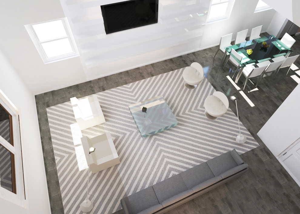 Aerial View Living Room - Modern - Living Room - New York - by ...