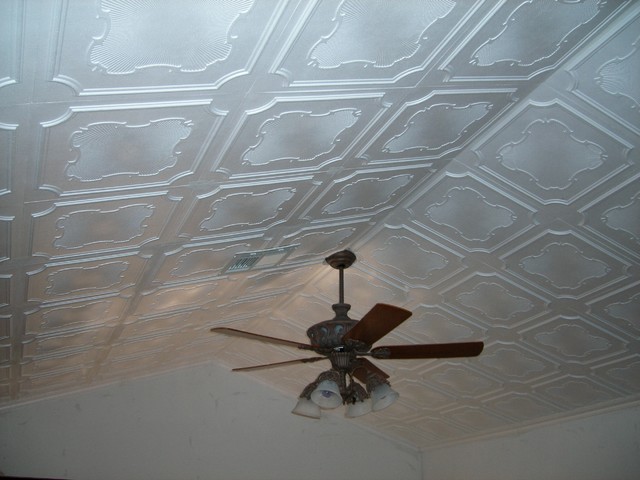 Affordable, DIY Home Remodel with Decorative Ceiling Tiles - Modern ...