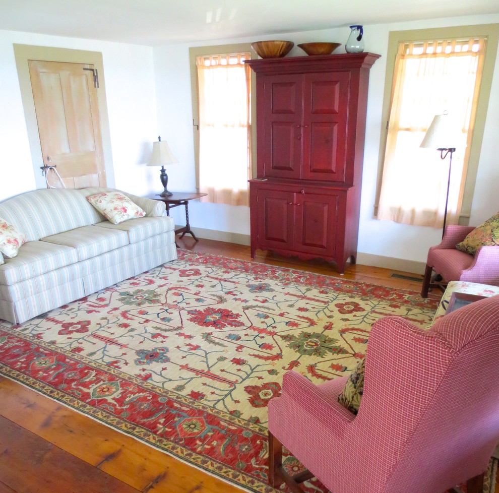 Afghan Heriz in living room - Traditional - Living Room - Bridgeport ...