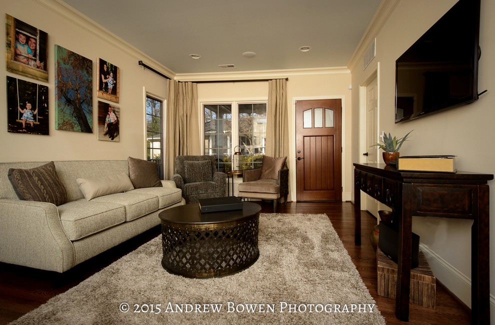 AFTER, with Photographer's photos on display - Living Room - Raleigh ...