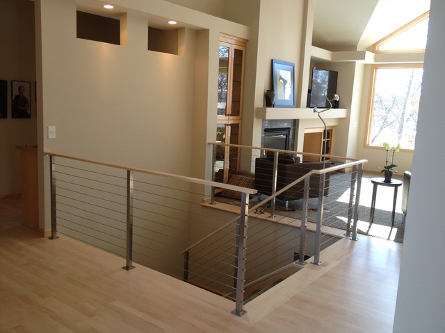 AGS Stainless Rainier Cable Rail System - Modern - Living Room ...