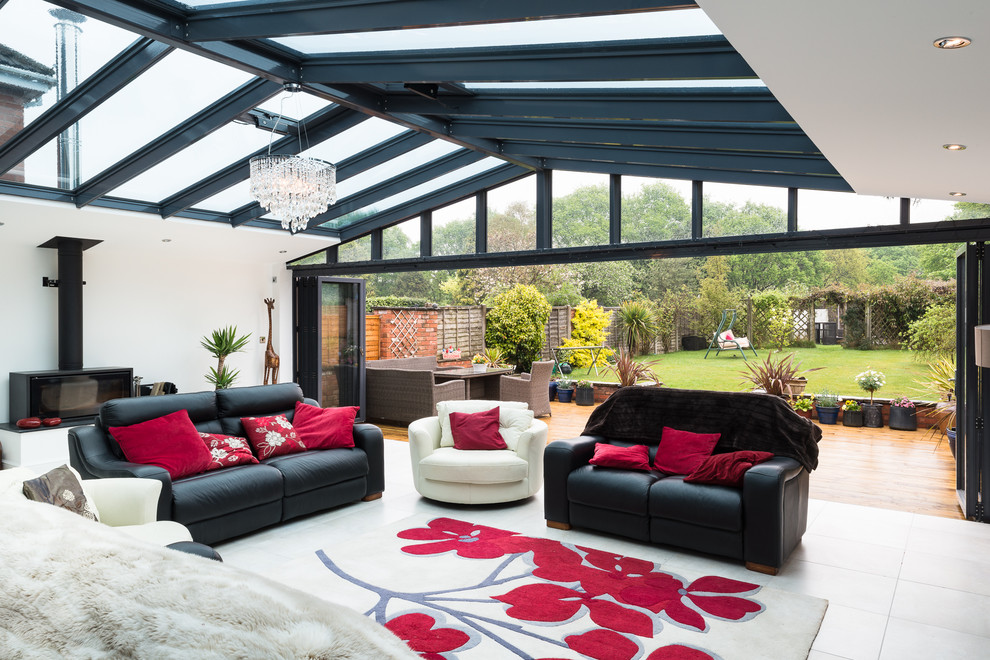 Aluminium Extension, Birmingham - Contemporary - Living Room - Other ...