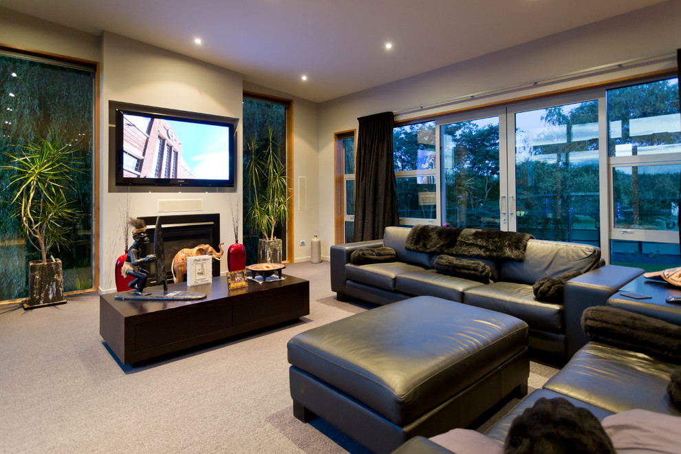 Amazing home theatre and garage - Living Room - Sydney - by Clipsal by ...