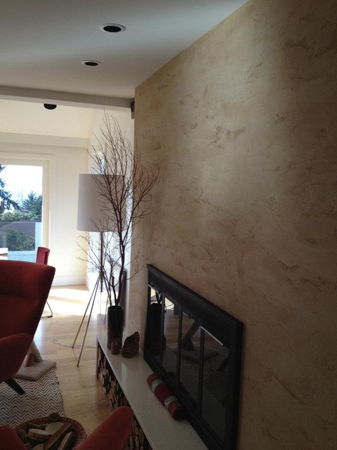 American Clay Plaster Installation: Kirei Inspired - Eclectic - Living ...