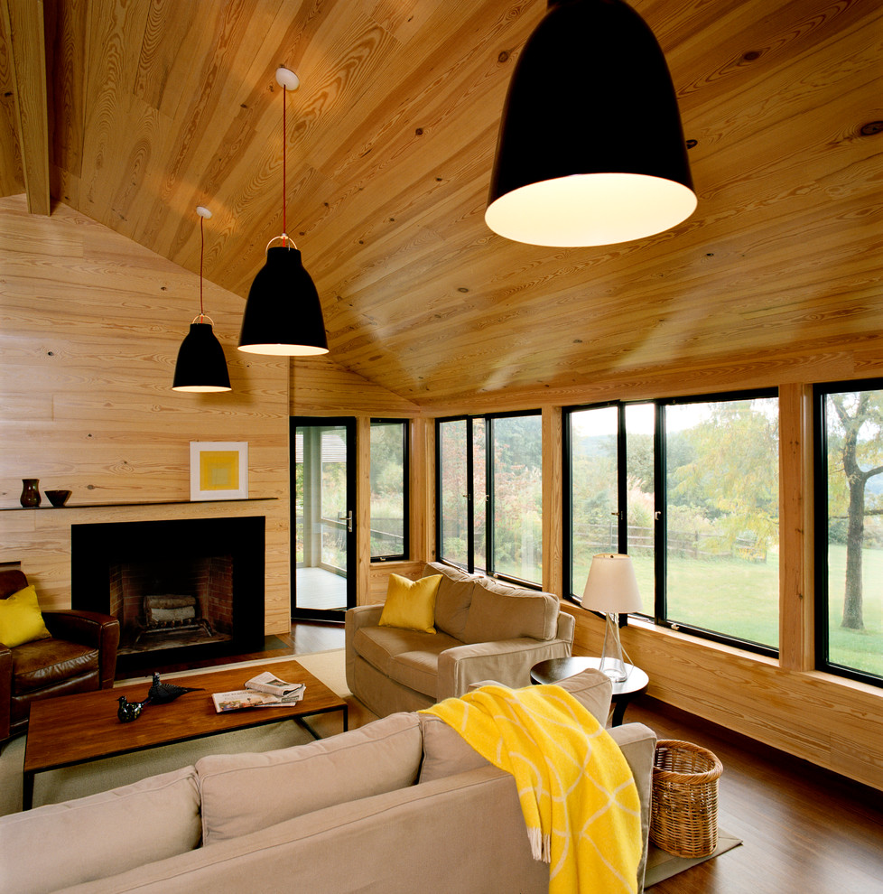 Ancramdale Addition and Renovation - Farmhouse - Living Room - Boston ...