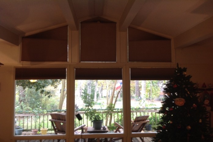 ANGLED AND SPECIALTY SHAPED WINDOW COVERINGS - Transitional - Living Room - Toronto - by Window ...