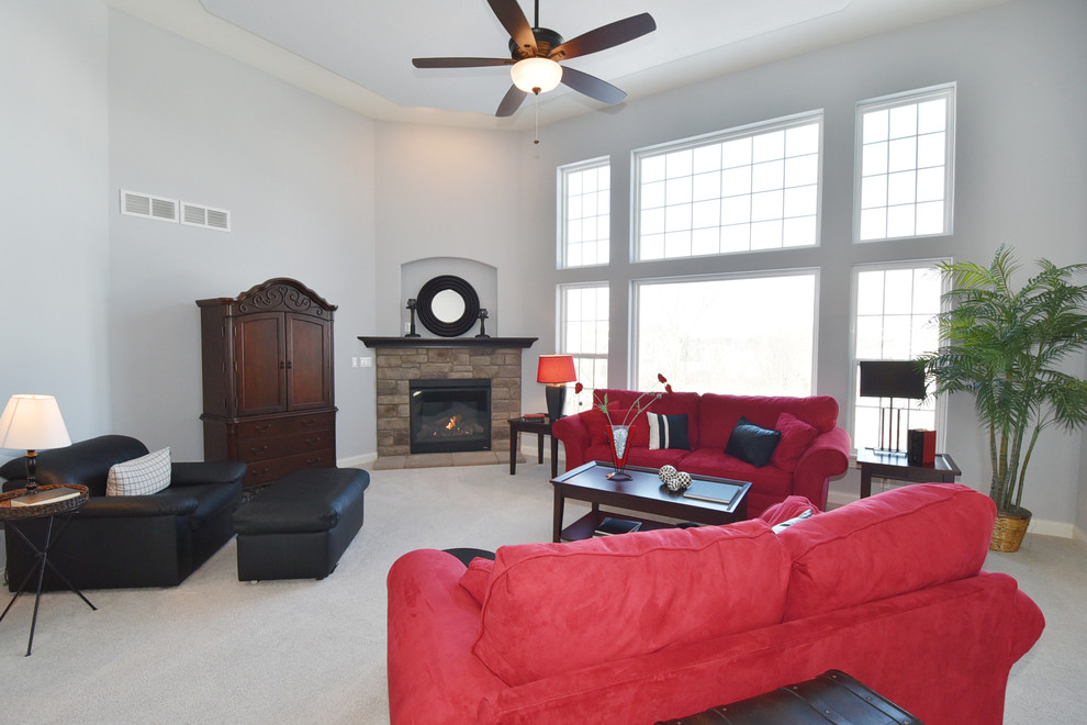 Annsley Model by Allan Builders - great room - Klassisch - Wohnbereich ...